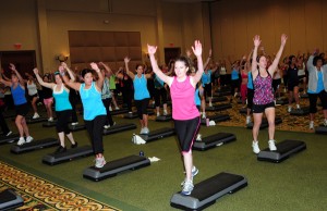 Wide Shot of Friday's Step Class